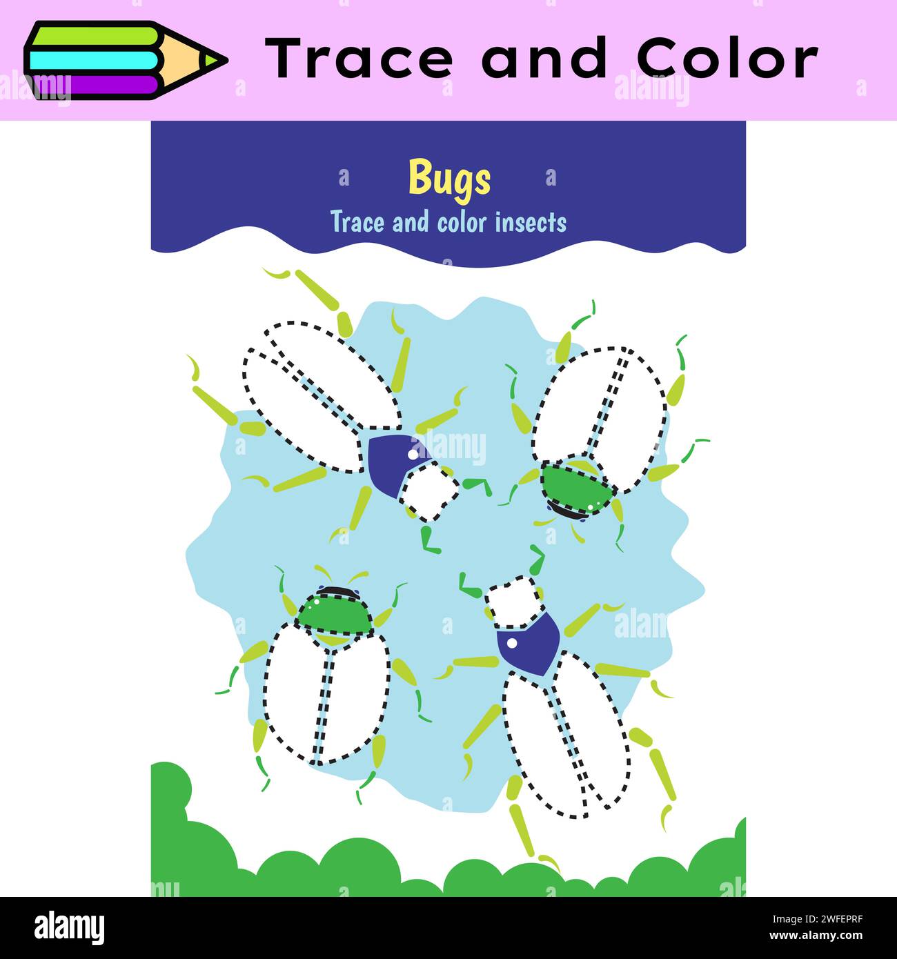 Pen tracing lines activity worksheet for children. Pencil control for ...