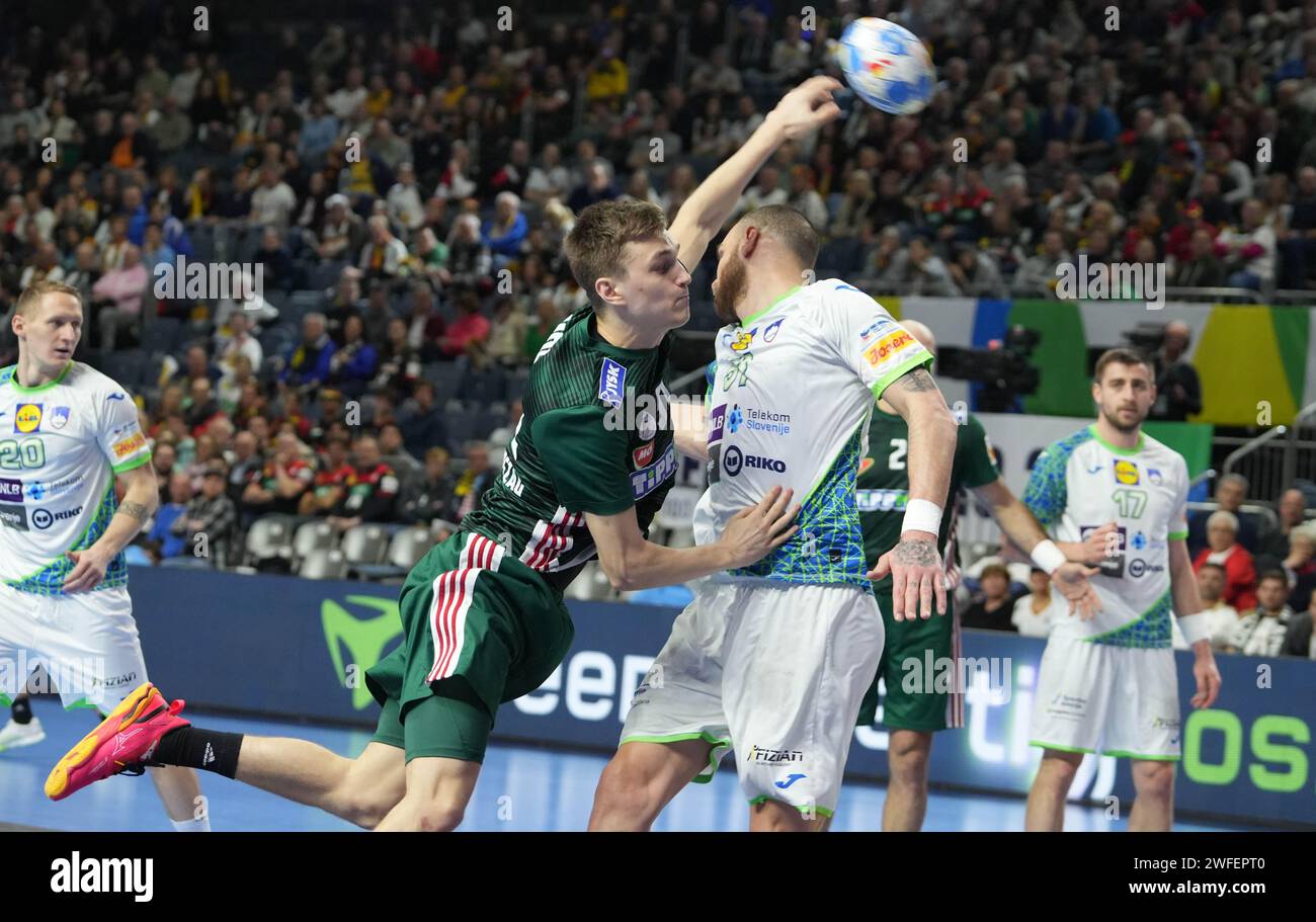 during the Men's EHF Euro 2024, Placement match 5/6, handball match ...