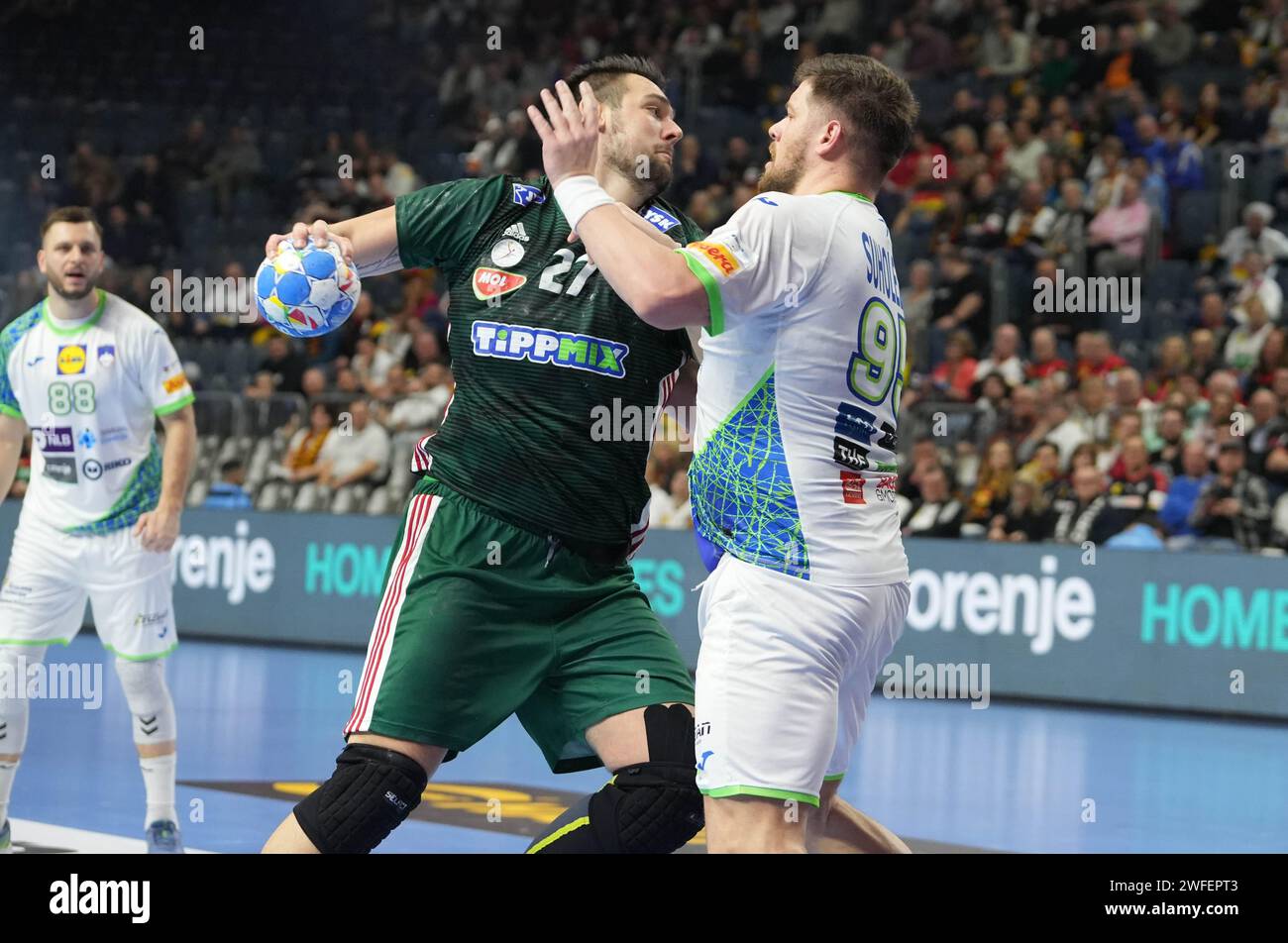 during the Men's EHF Euro 2024, Placement match 5/6, handball match ...