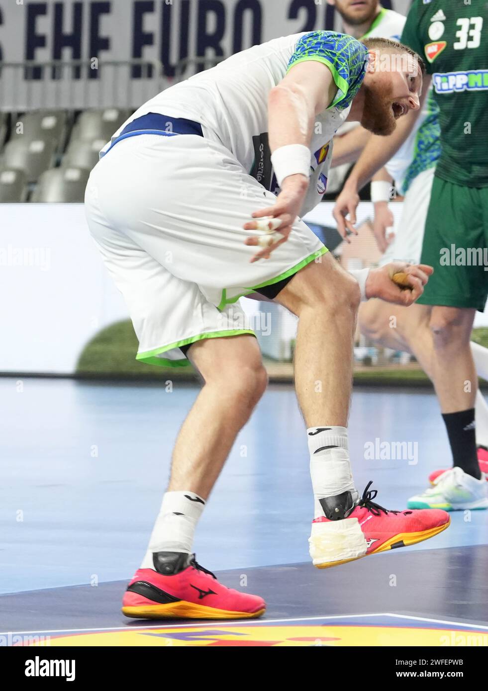 during the Men's EHF Euro 2024, Placement match 5/6, handball match ...