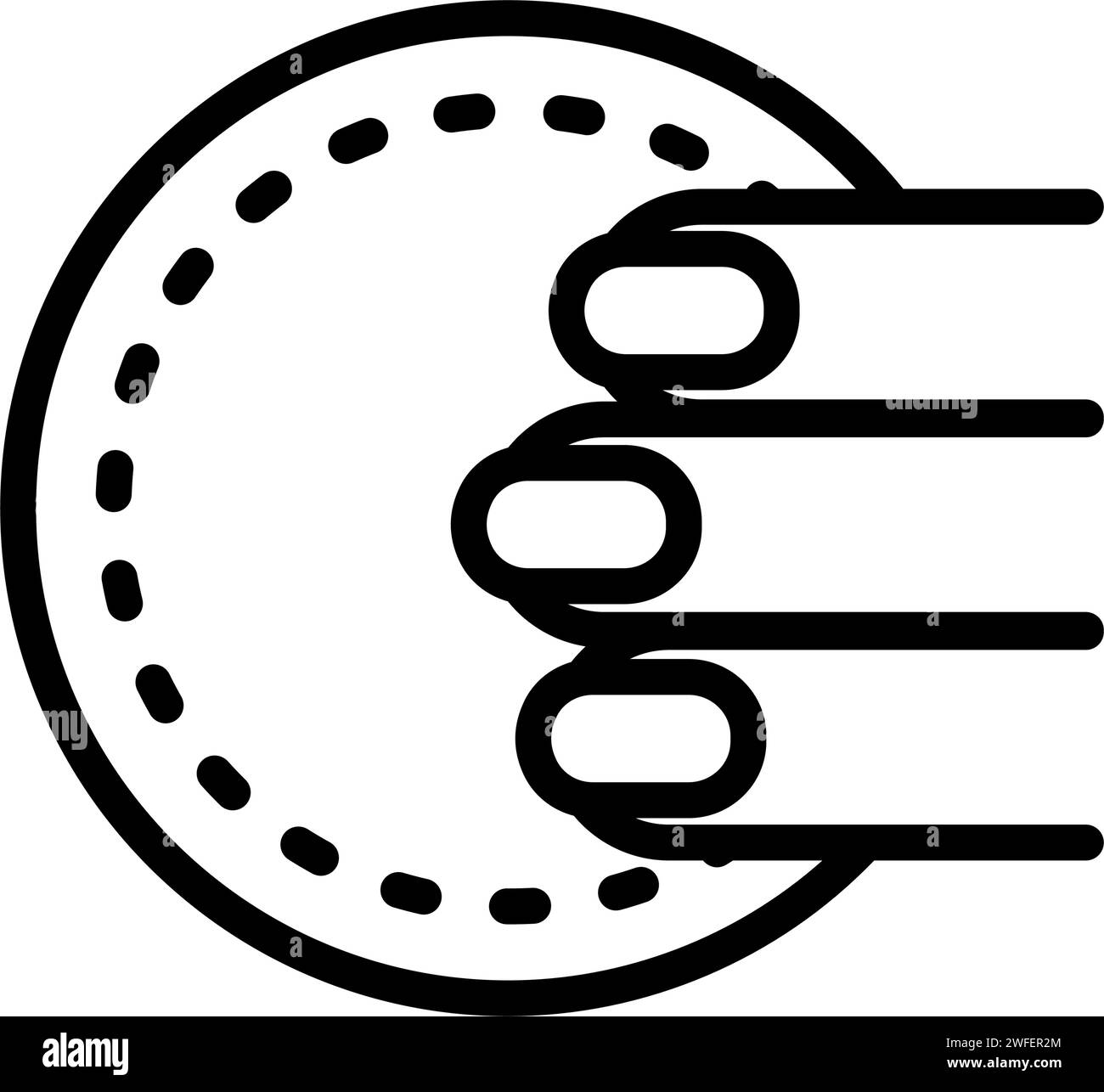 Round Cotton Pad in hand. Disposable makeup remover pads line icon ...