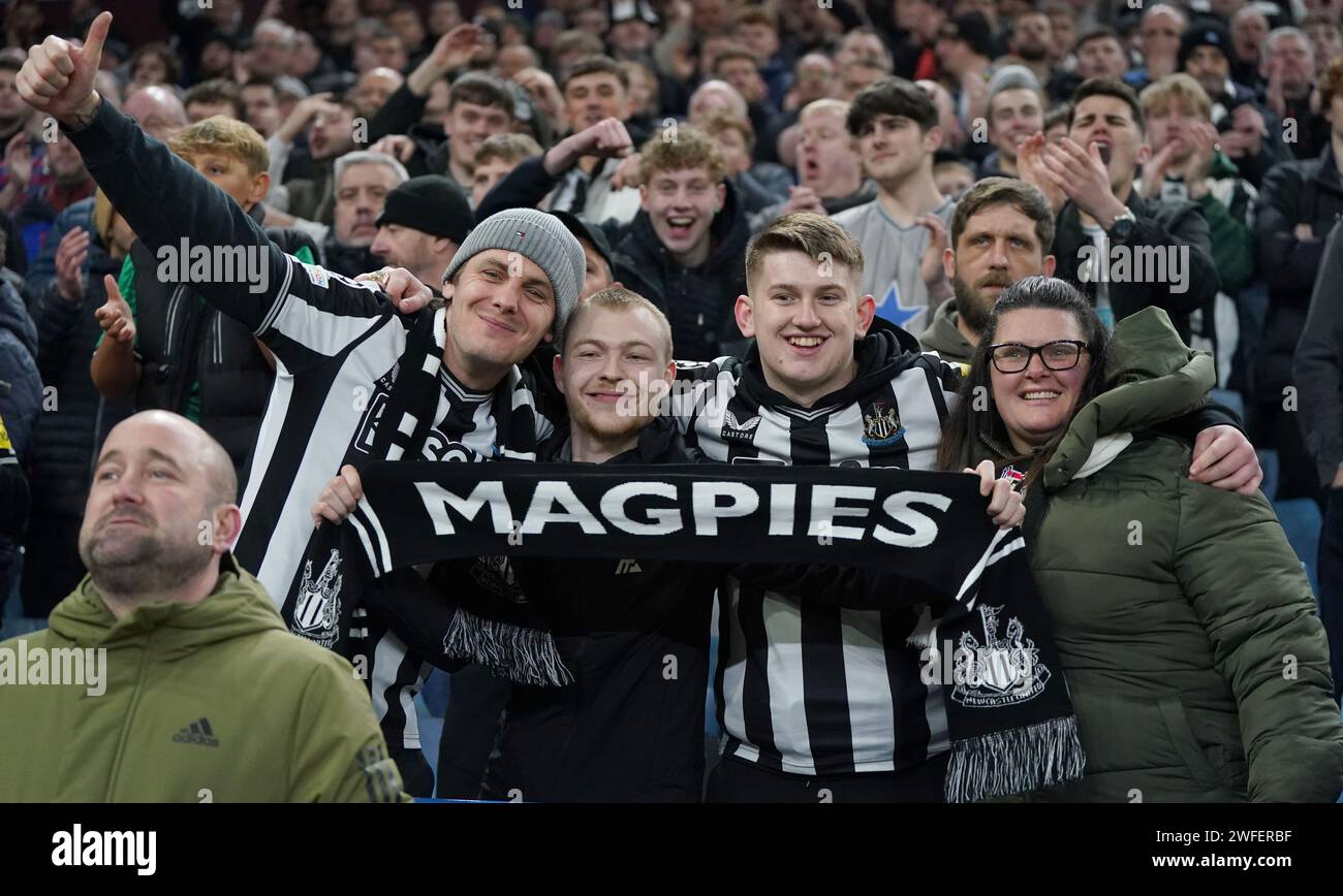 Newcastle United fans in the stands during the Premier League match at ...