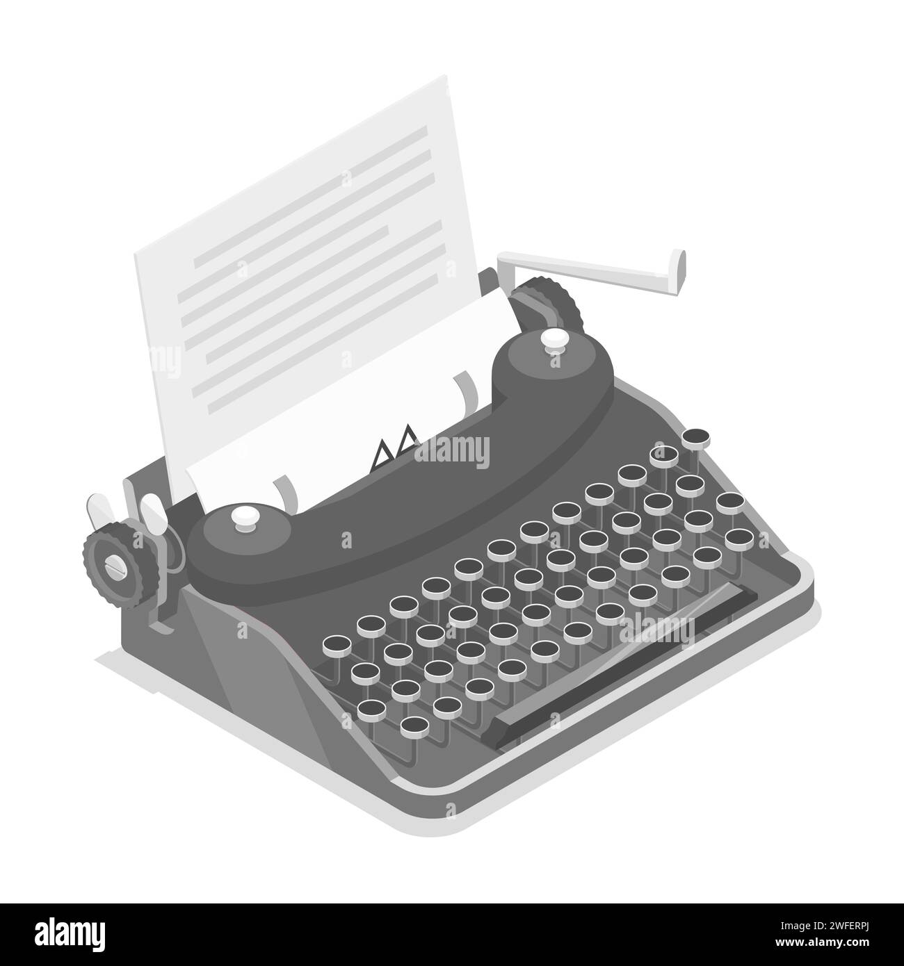 Old typewriter paper Stock Vector Images - Alamy