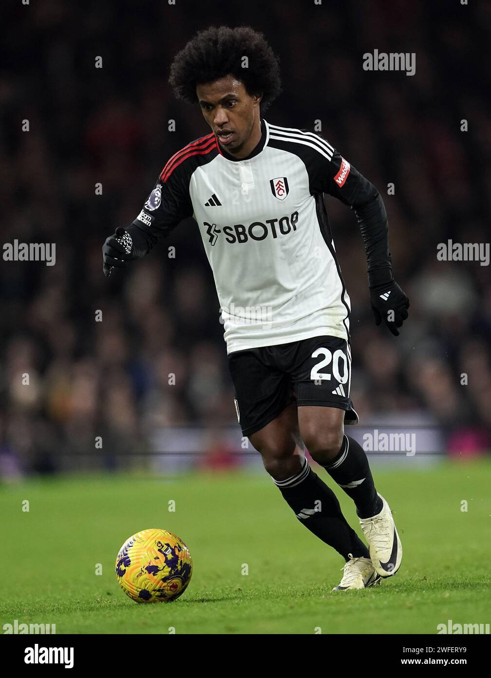 Fulham's Willian during the Premier League match at Craven Cottage ...