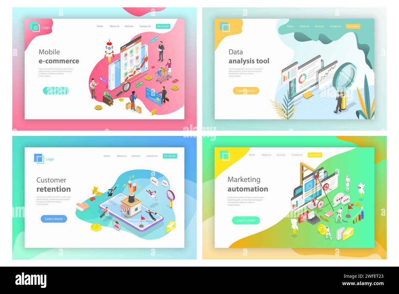 Customer experience automation Stock Vector Images - Alamy