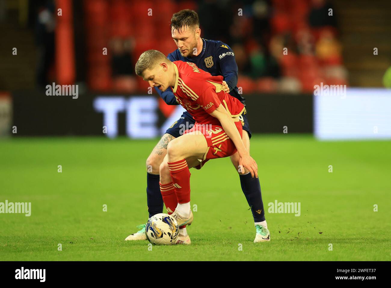 Pittodrie Stadium, Aberdeen, UK. 30th Jan, 2024. Scottish Premiership Football, Aberdeen versus ...