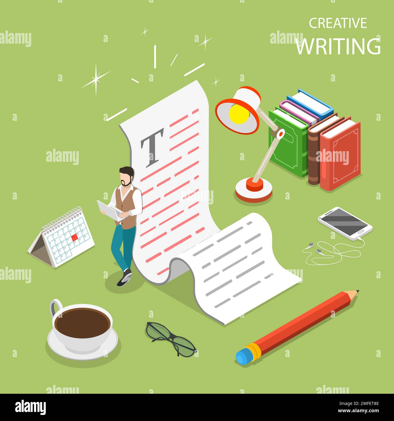 King writer Stock Vector Images - Alamy