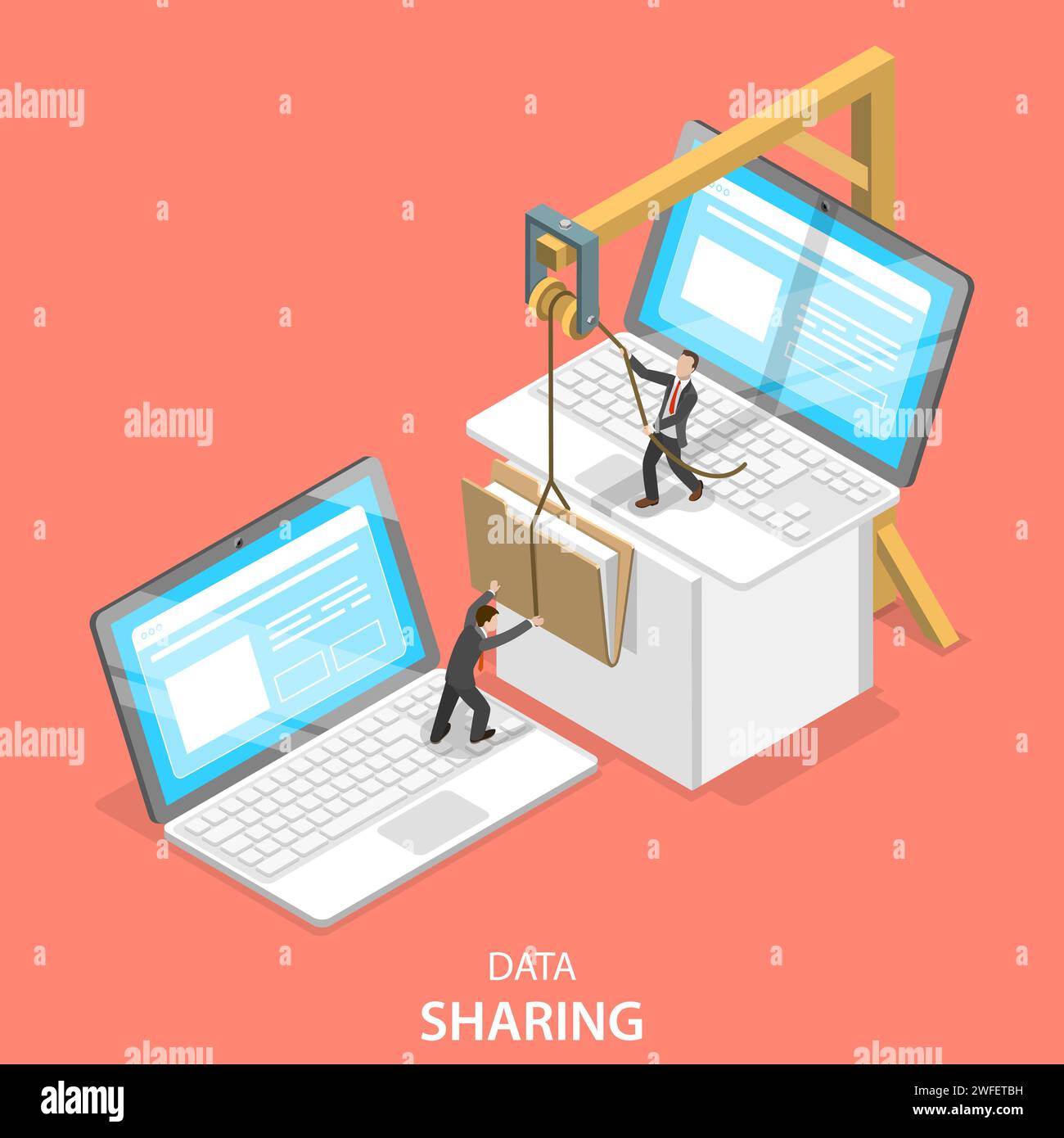 File sharing vector vectors hi-res stock photography and images - Alamy