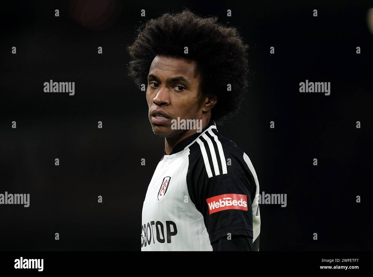 Fulham's Willian during the Premier League match at Craven Cottage ...