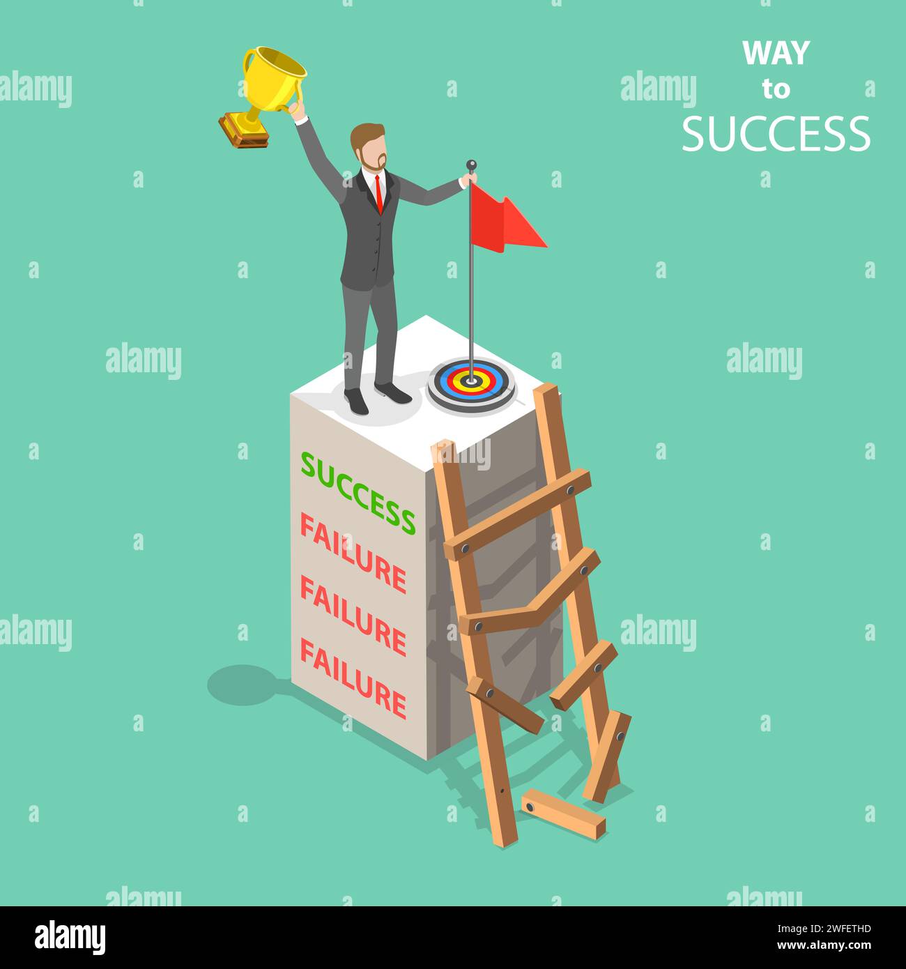 Broken top step Stock Vector Images - Alamy