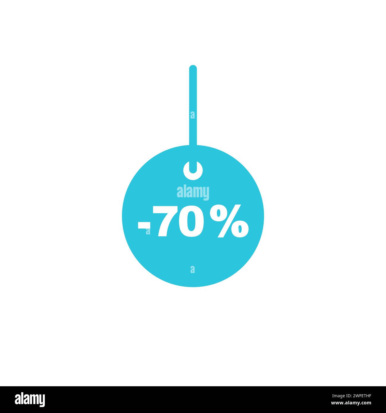 Blue outline discount promotion Stock Vector Images - Alamy