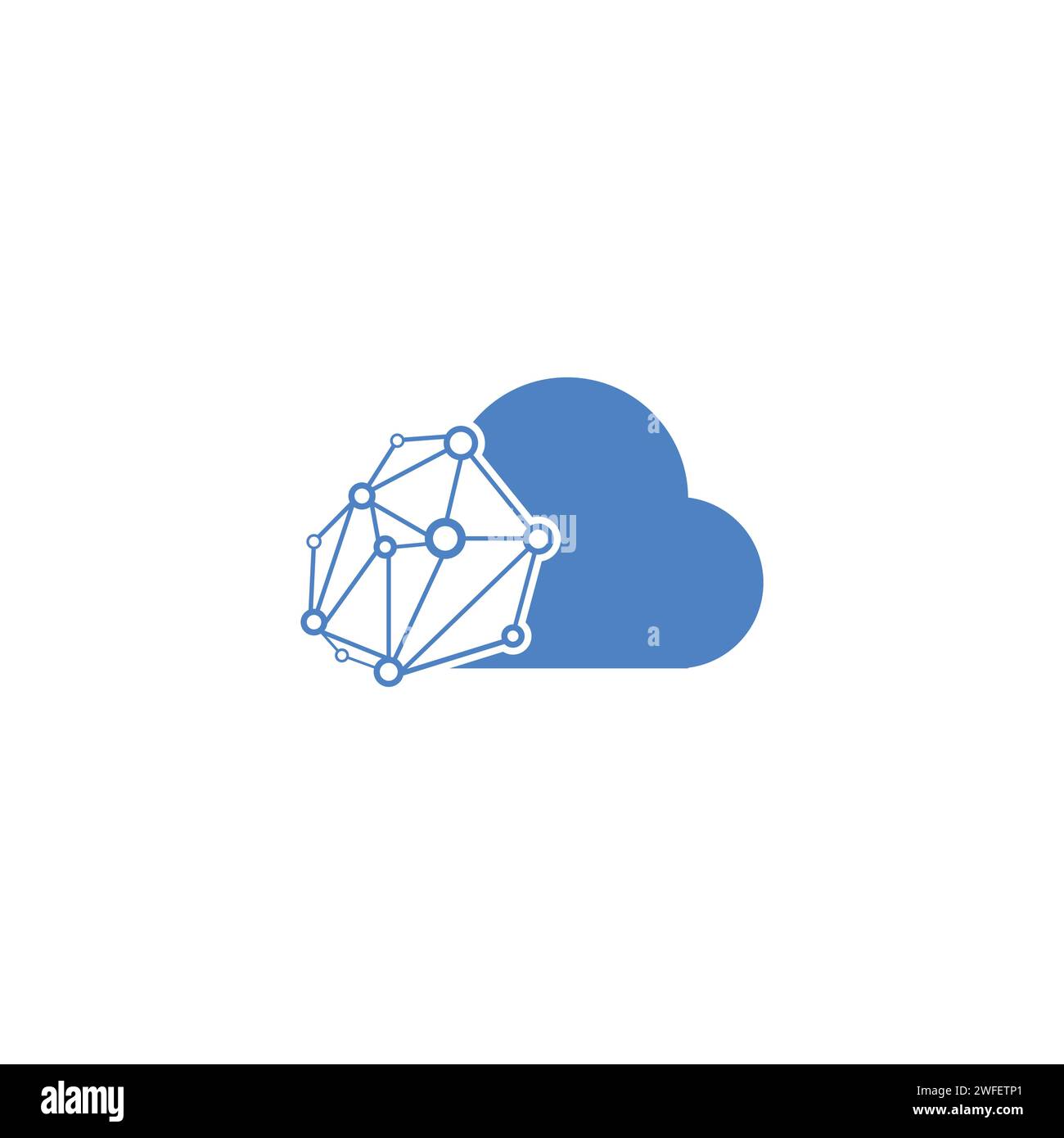 Creative Cloud Data design concept flat style template vector. Vector ...