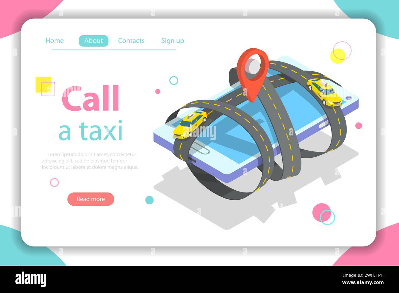 Phone call restaurant business Stock Vector Images - Alamy