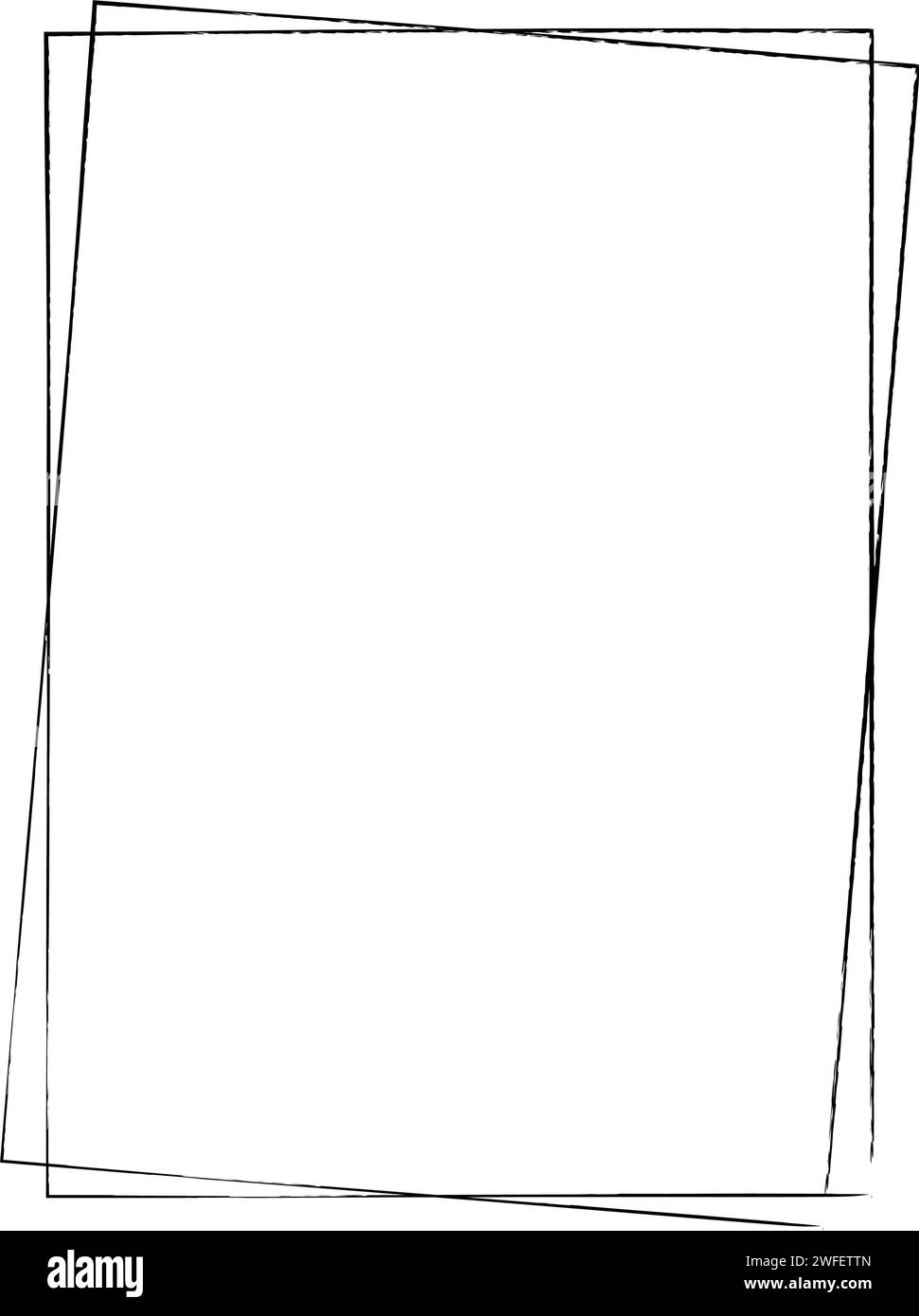 Frame border, grunge shape icon, vertical rectangle decorative doodle ...