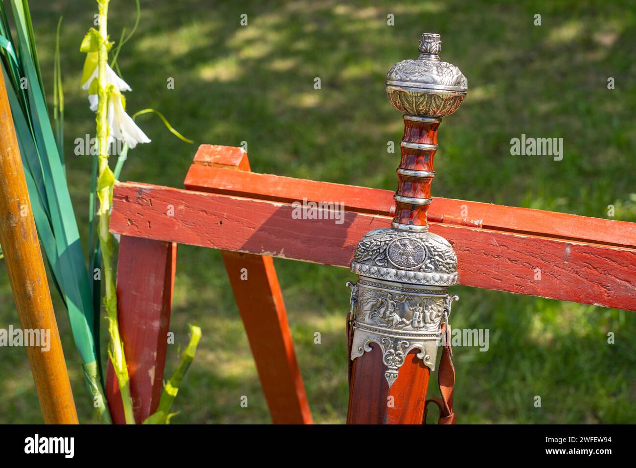 Ornate ancient Roman sword hilt Stock Photo - Alamy