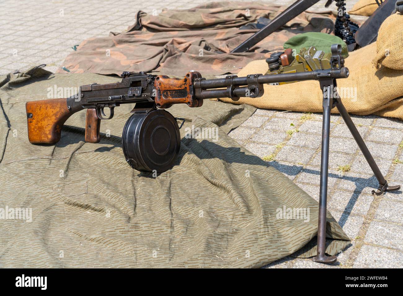 Old Soviet RPK machine gun with stand Stock Photo - Alamy