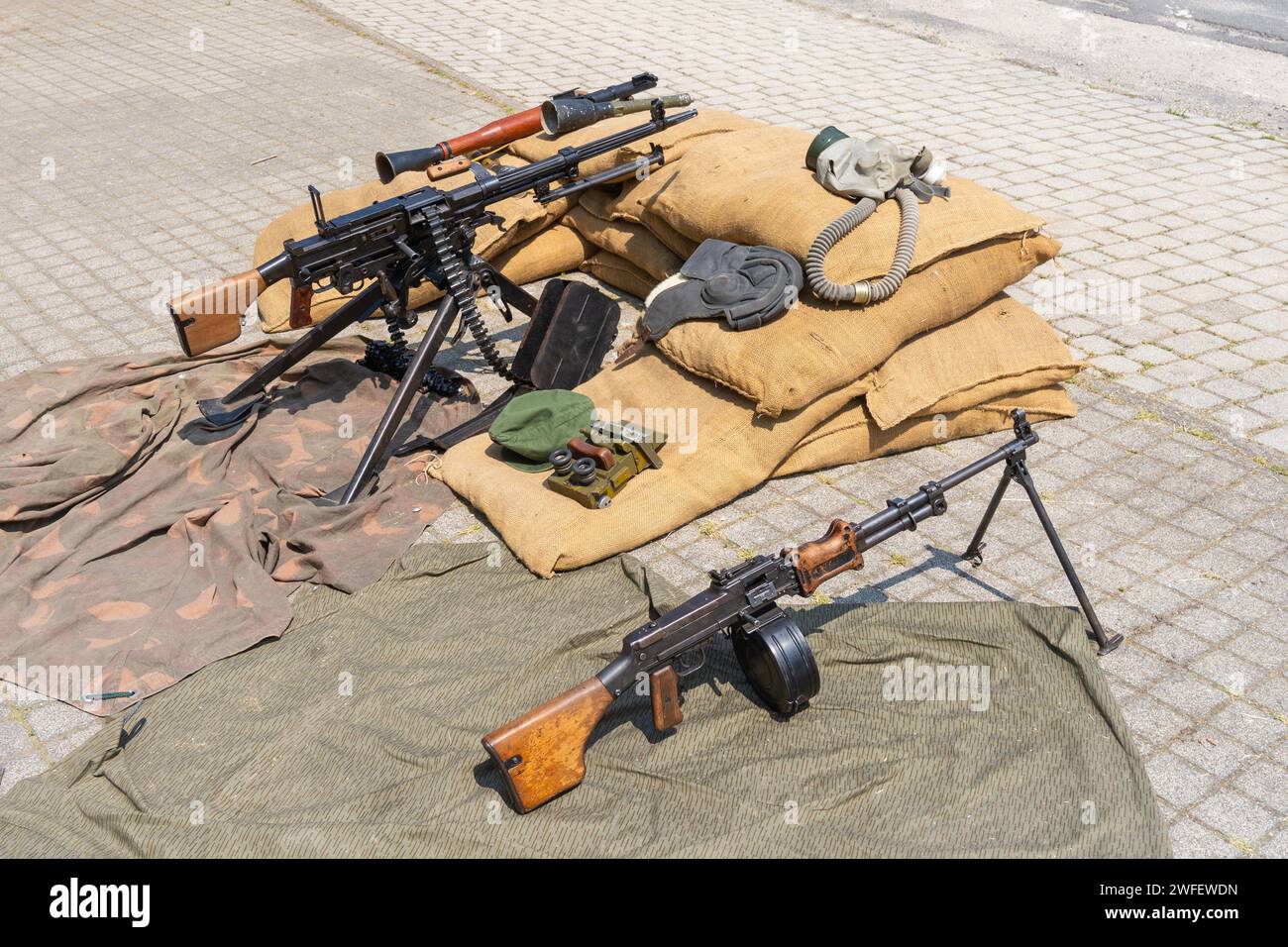 Old Cold War Soviet firearms and equipment Stock Photo - Alamy