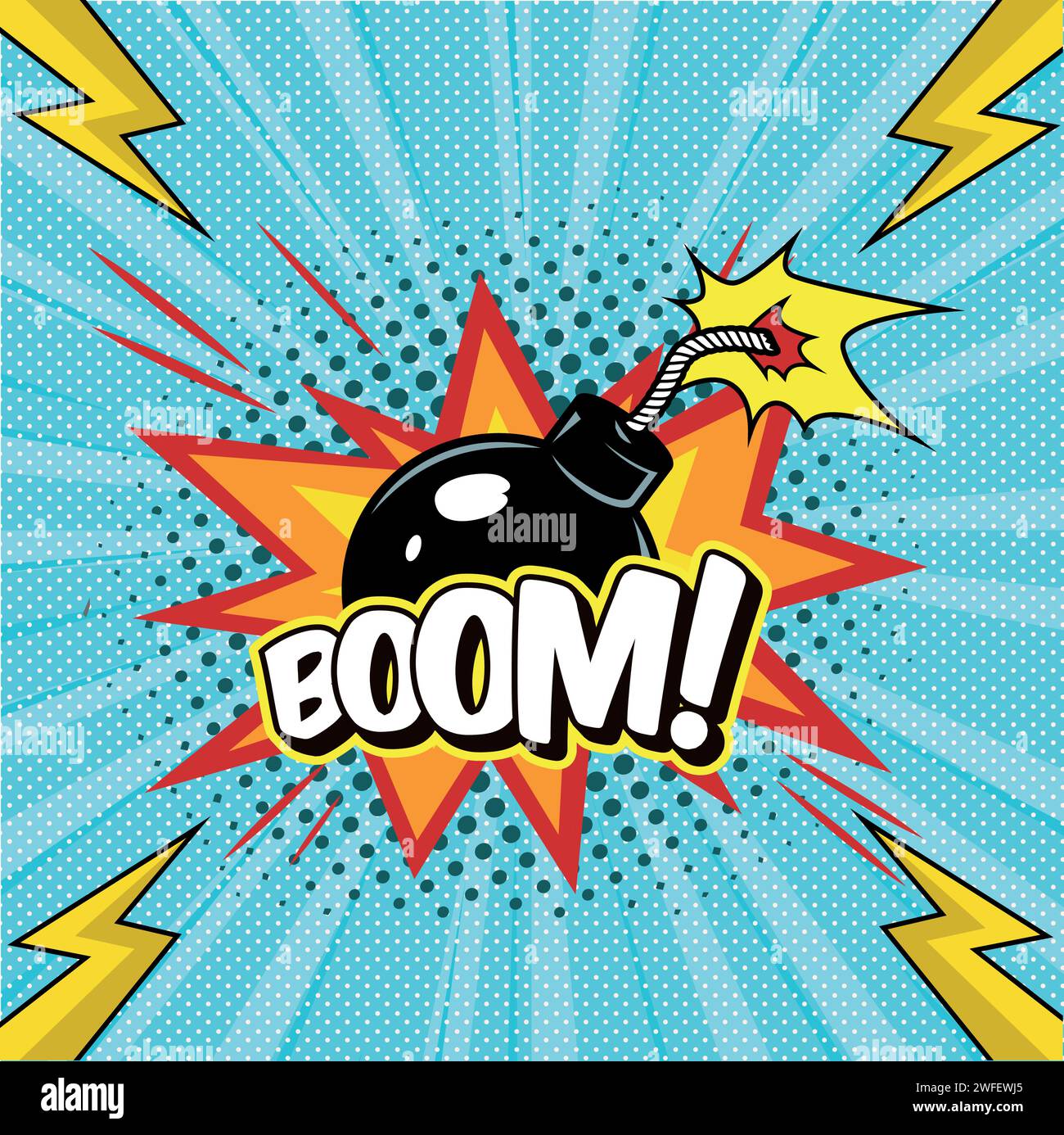 Bomb pop art style vector image Stock Vector Image & Art - Alamy