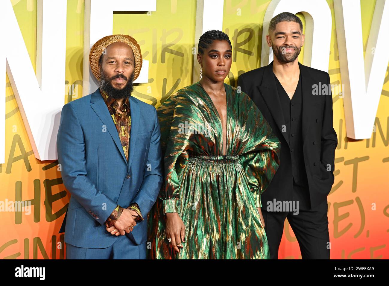 London, UK. 30th Jan, 2024. Ziggy Marley, Lashana Lynch and Kingsley ...