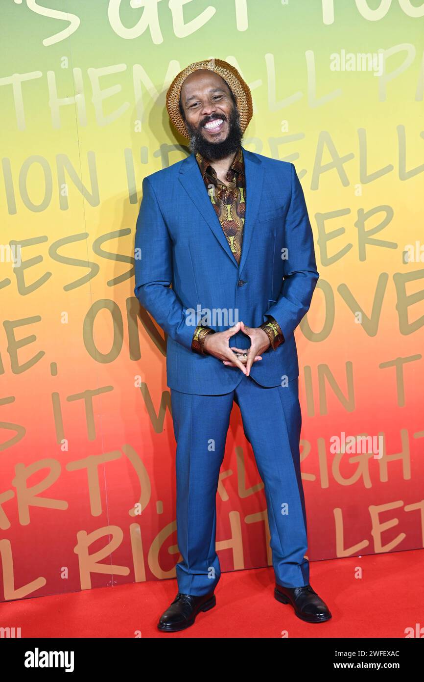 London, UK. 30th Jan, 2024. Ziggy Marley attends the UK Premiere of Bob ...
