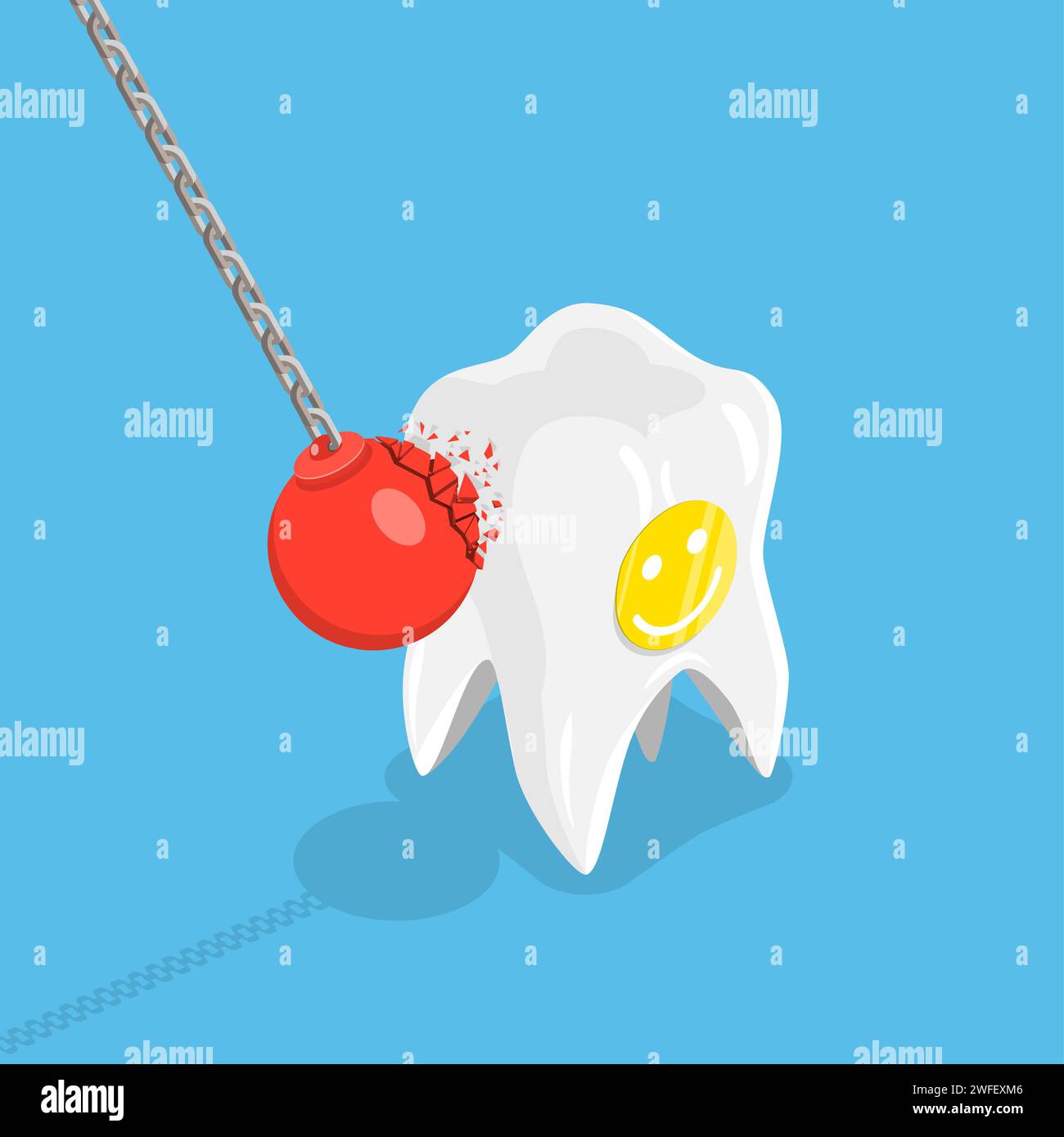 Daily care for strong teeth Stock Vector Images - Alamy