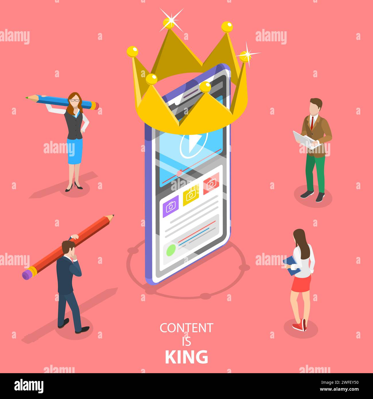 Creating engaging content Stock Vector Images - Alamy