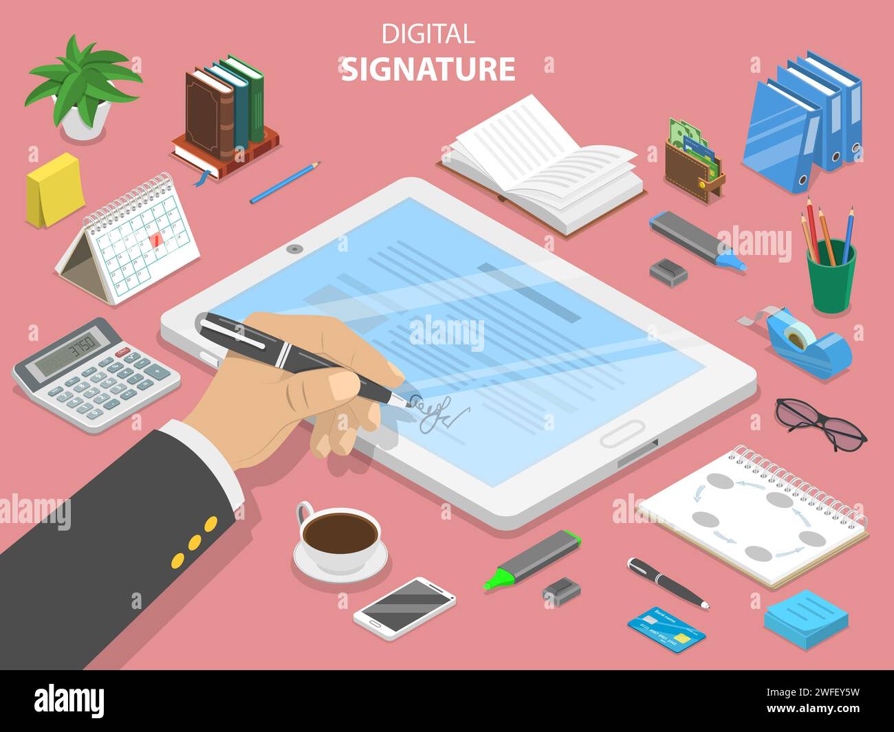 Mans hand writing on Stock Vector Images - Alamy