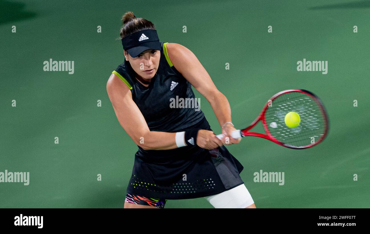 Elena-Gabriela RUSE (ROU) vs Simona HALEP (ROU) during their Singles ...