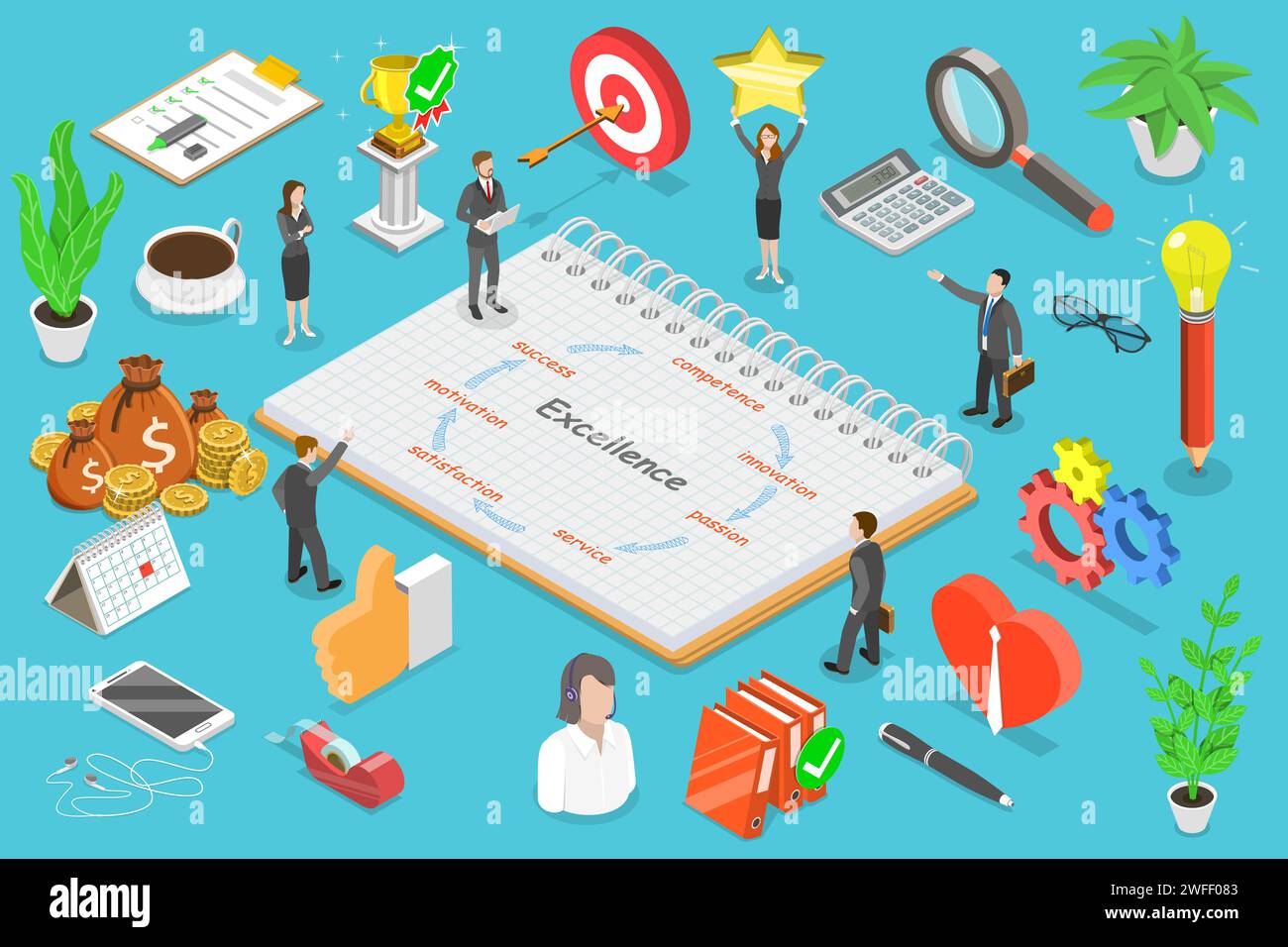 Business excellence isometric flat vector concept Stock Vector Image ... Business excellence isometric flat vector concept Stock Vector Image ...