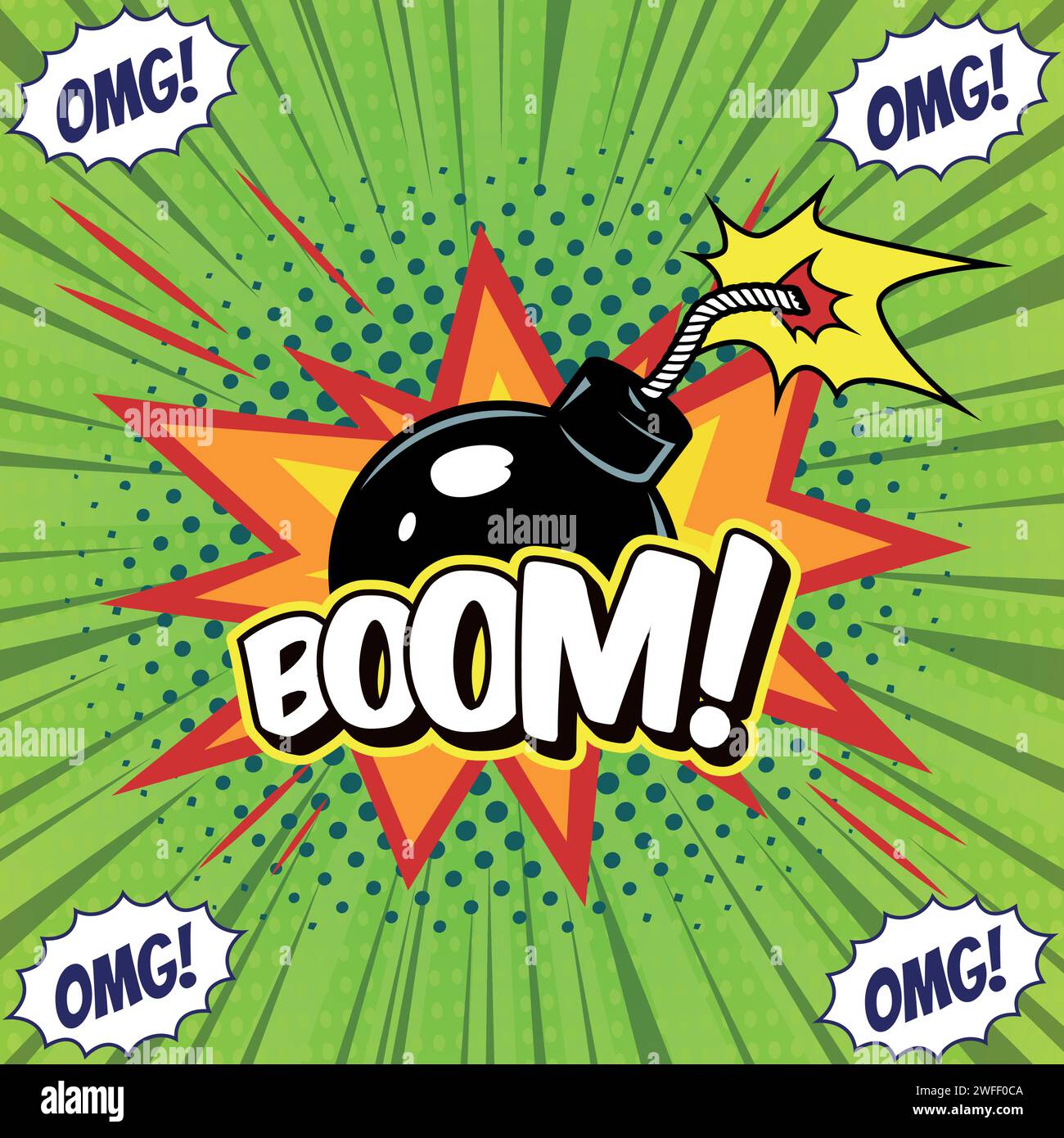 Bomb pop art style vector image Stock Vector Image & Art - Alamy
