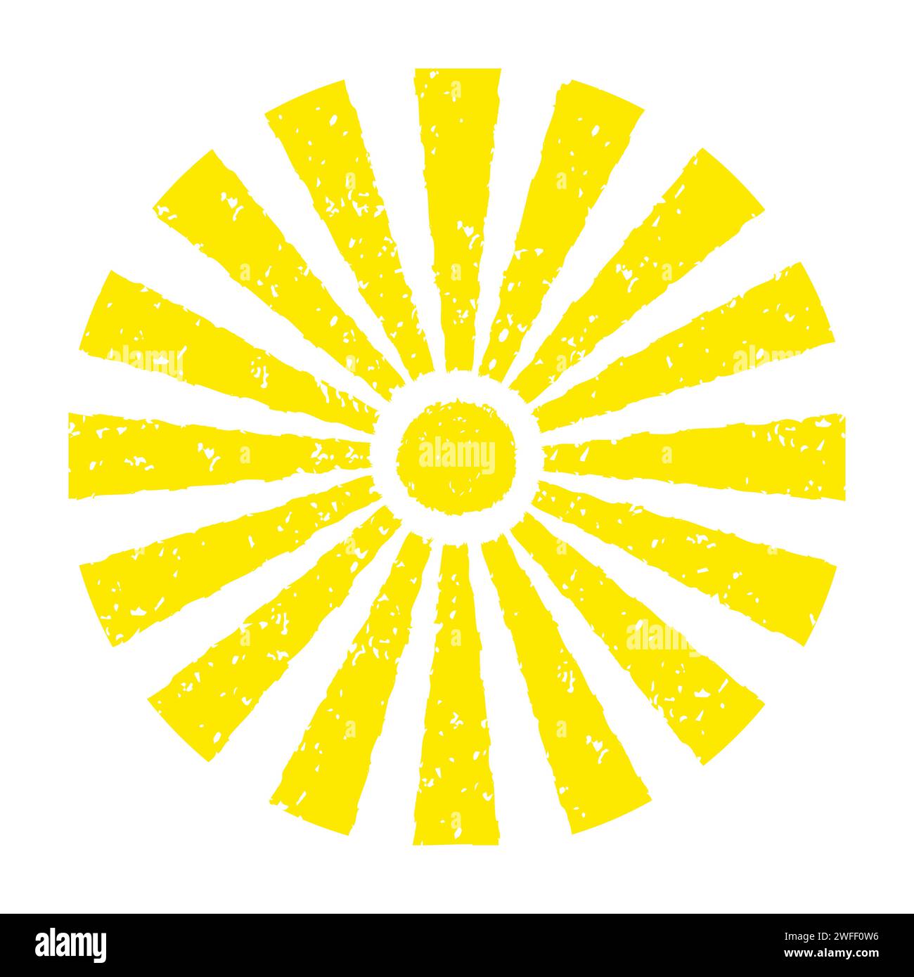 Hand painted sun symbol, hand drawn with crayon Stock Vector Image ...