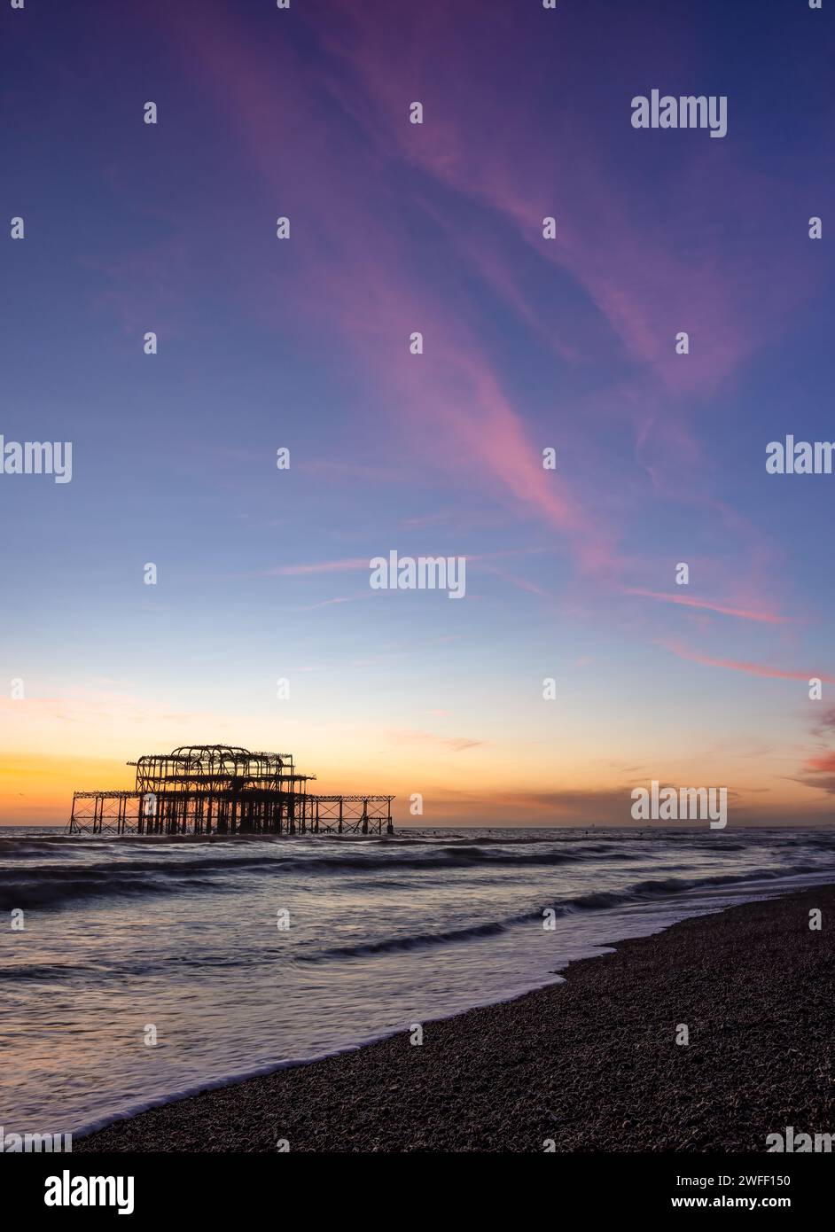 Views around Brighton at sunset Stock Photo - Alamy