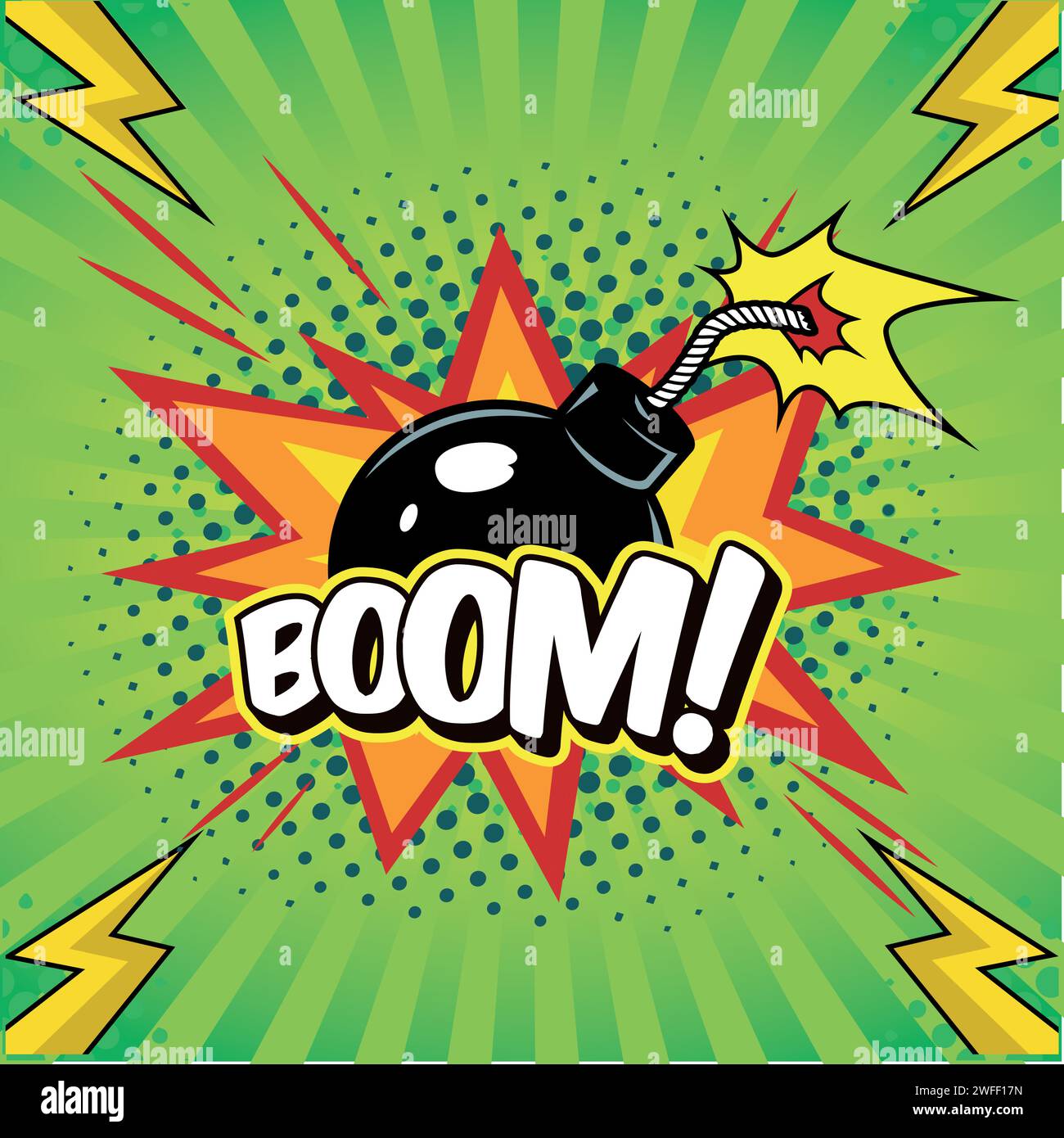 Bomb pop art style vector image Stock Vector Image & Art - Alamy
