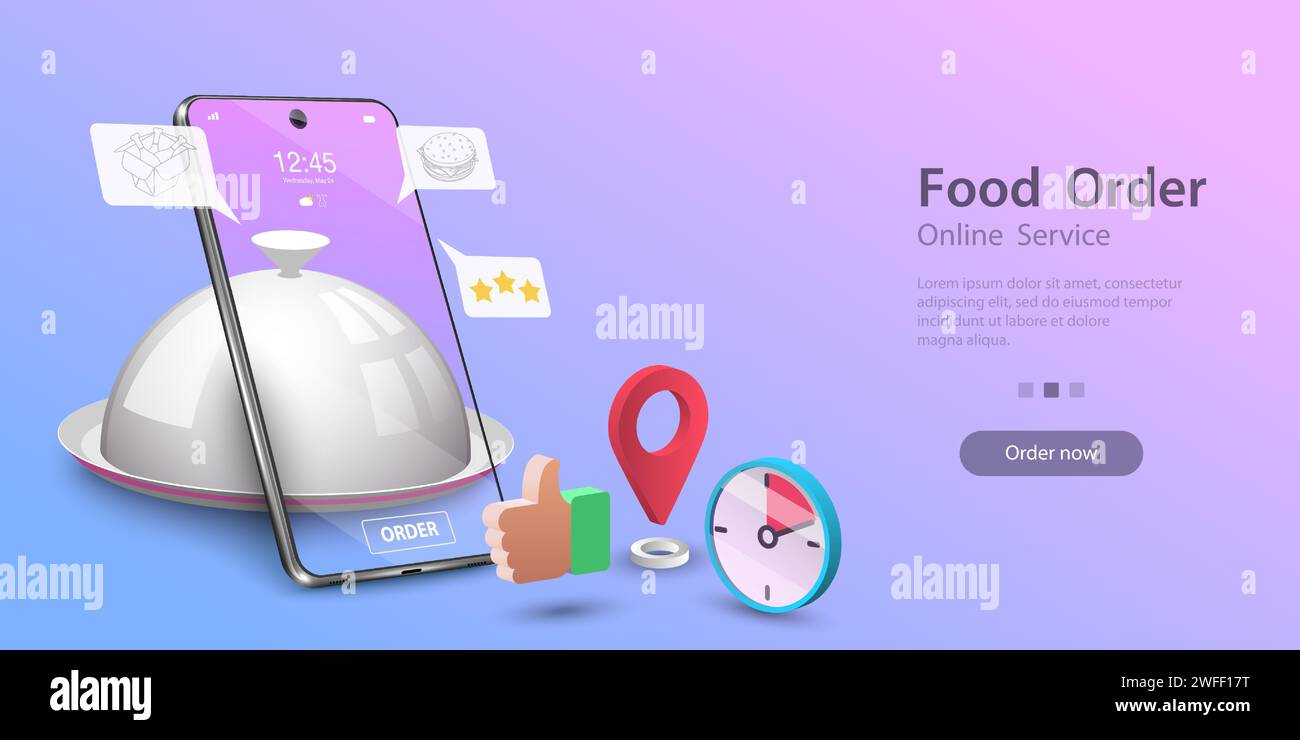 Food order screen Stock Vector Images - Alamy