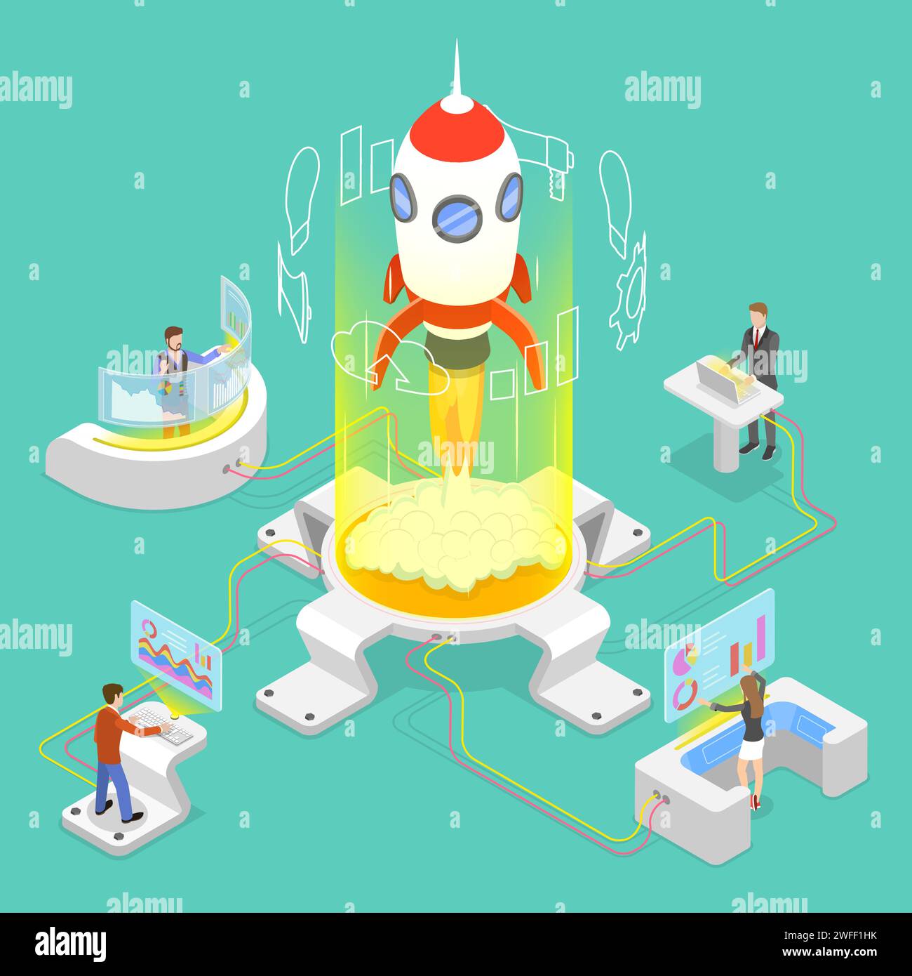 Investment process project Stock Vector Images - Alamy