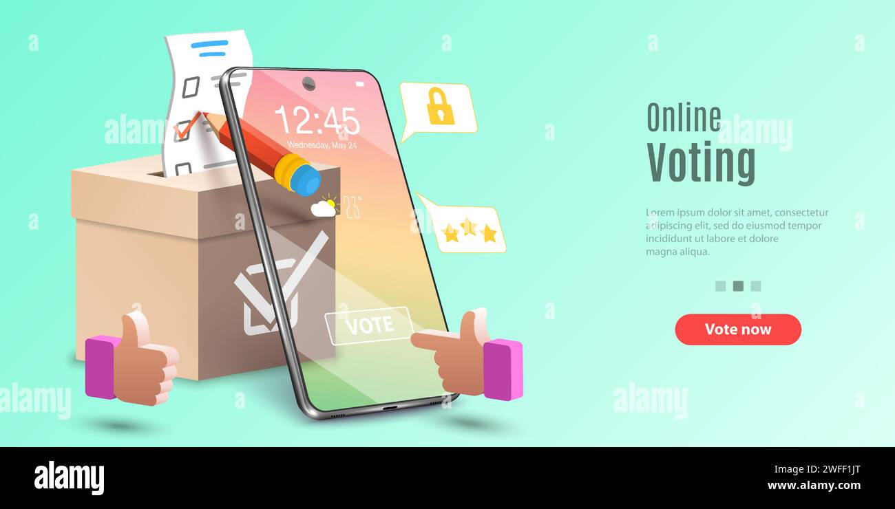 Electronic voting system Stock Vector Images - Alamy