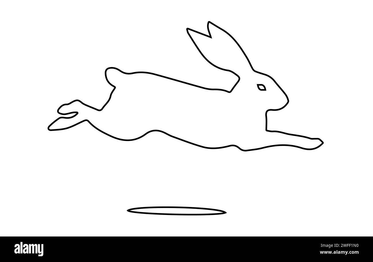 Running Rabbit Outline