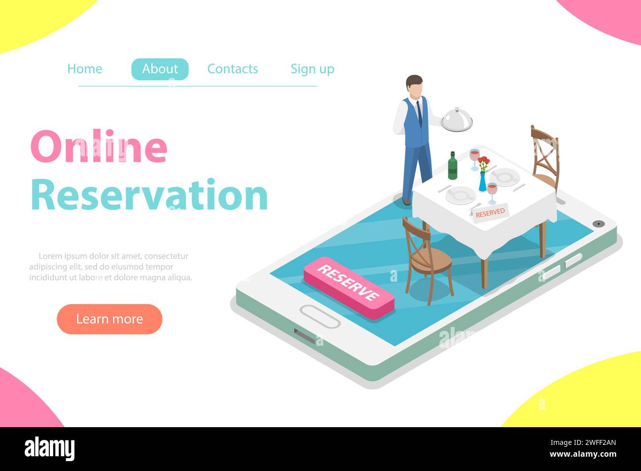 Table reservation system hi-res stock photography and images - Alamy