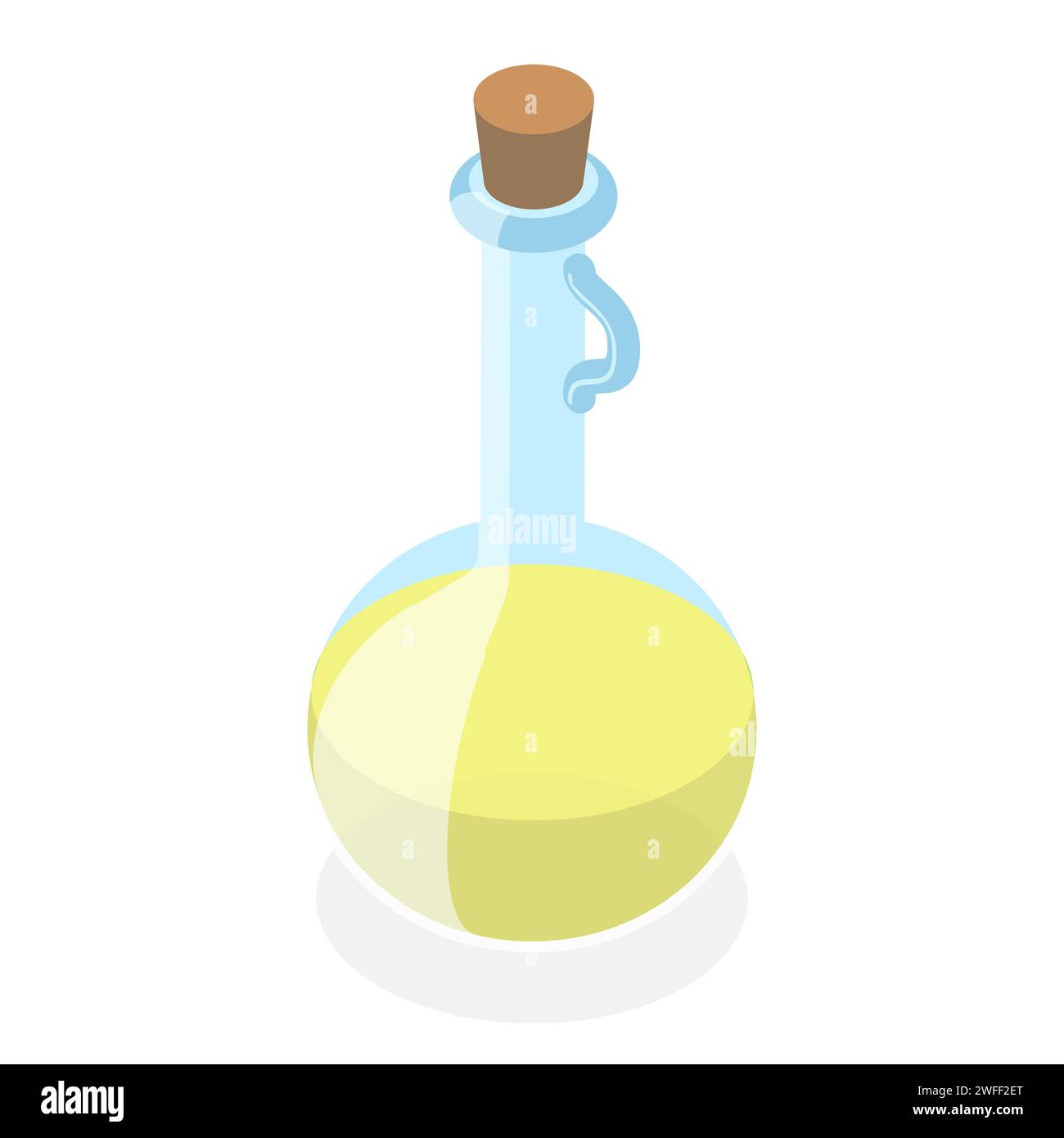 3D Isometric Flat Vector Concept of Vessel with Liquid Stock Vector ...