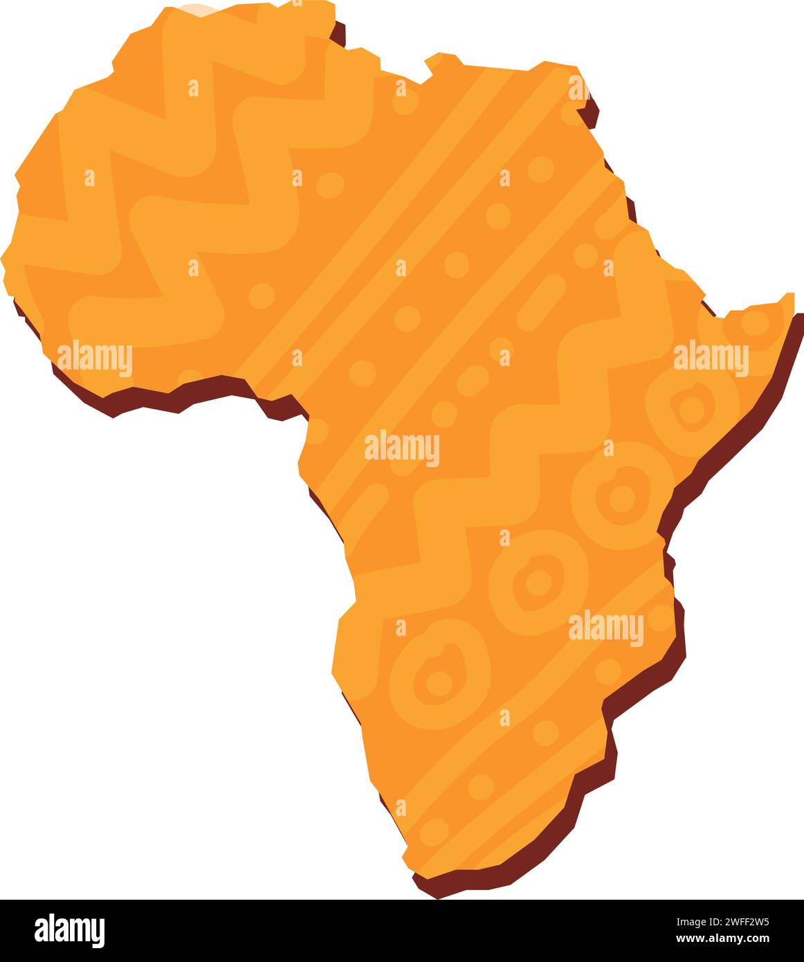 Colored map of Africa with cultural patterns Vector Stock Vector Image ...