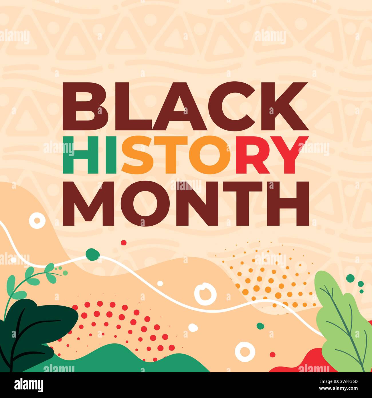 Black history month background with african cultural patterns Vector ...