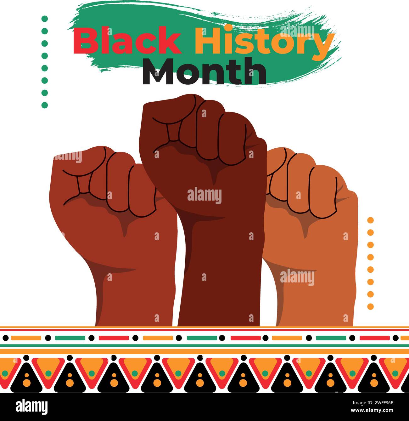 Black history month poster Protest hand gesture Vector Stock Vector ...