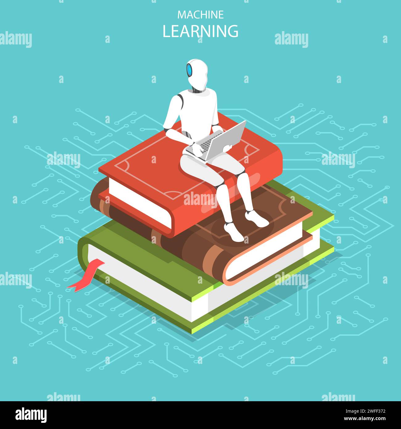 Isometric flat vector concept of machine learning, Ai, Data mining ... Isometric flat vector concept of machine learning, Ai, Data mining ...