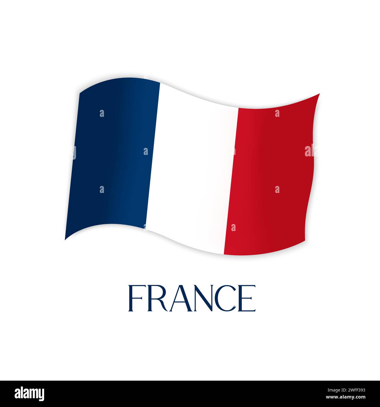 France flag Vector isolated element. Illustration of French tricolor ...