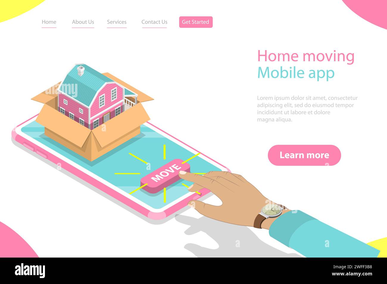 Family loading moving truck Stock Vector Images - Alamy