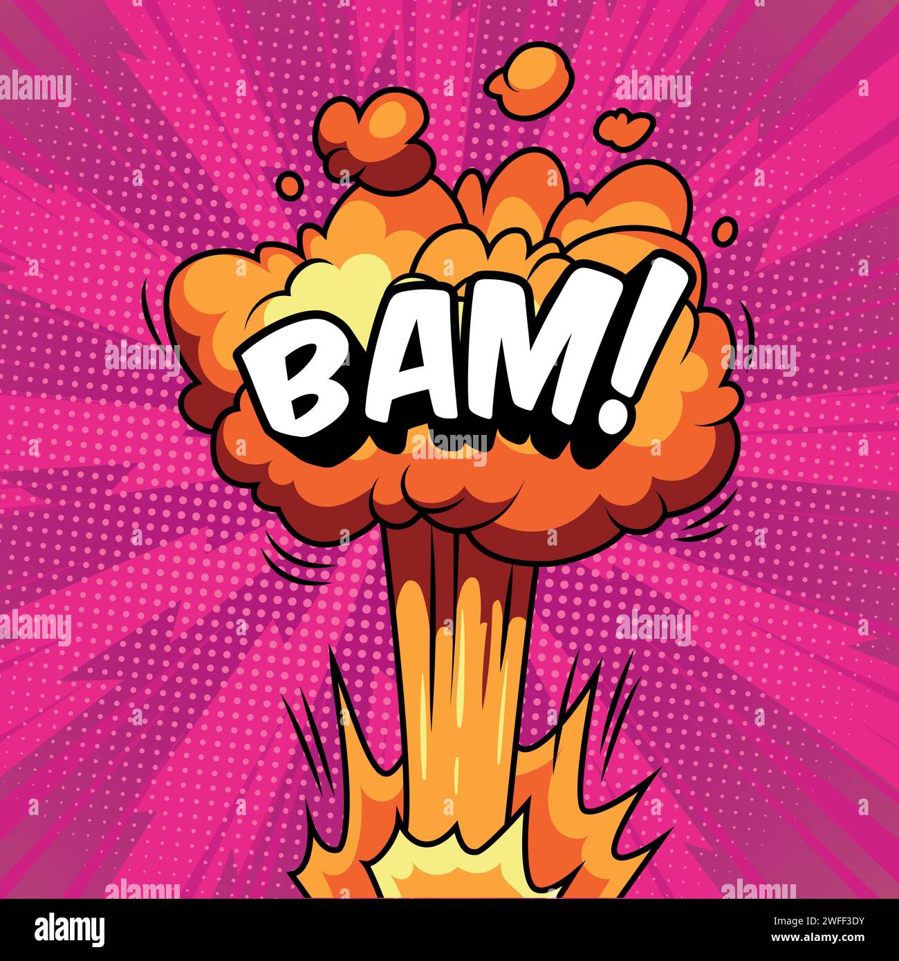 Bam text pop art style vector image Stock Vector Image & Art - Alamy