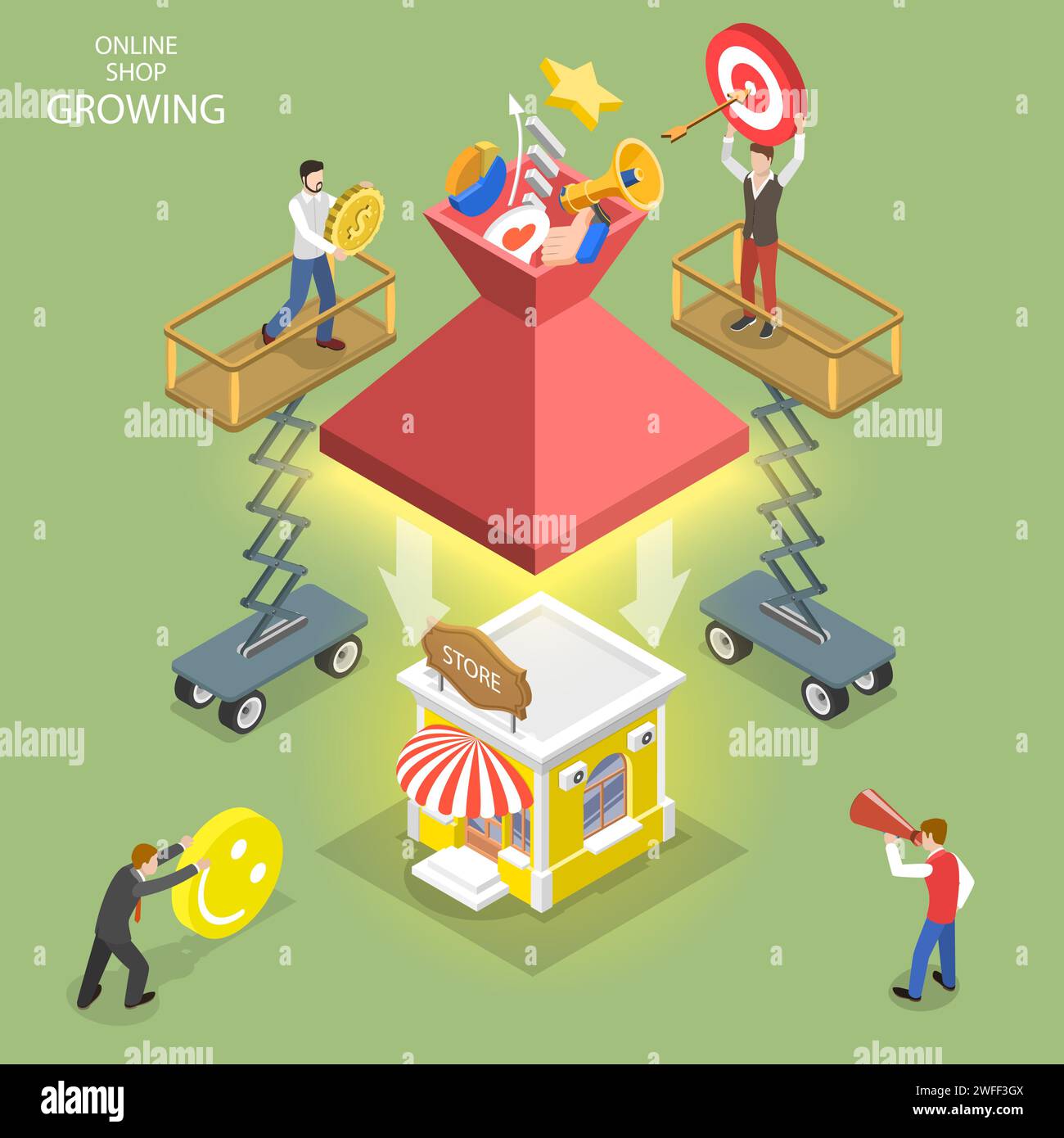 Store launch Stock Vector Images - Alamy