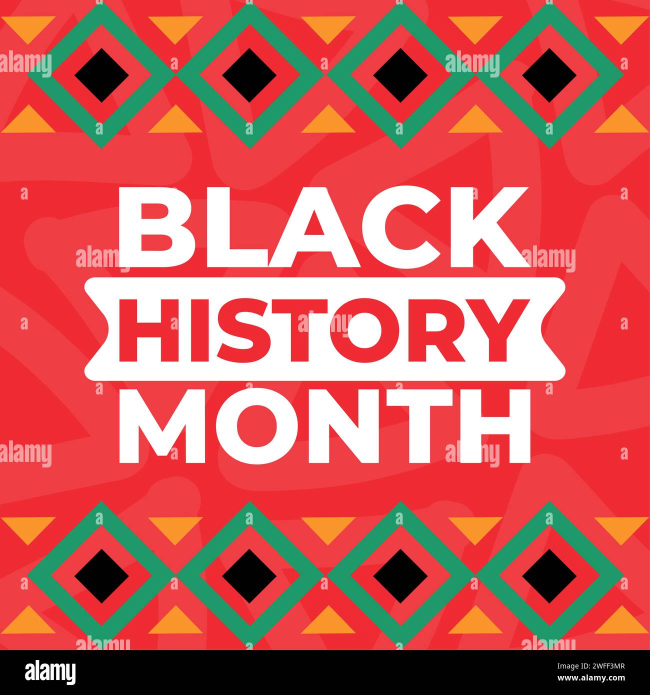 Black History Month Background With African Cultural Patterns Vector