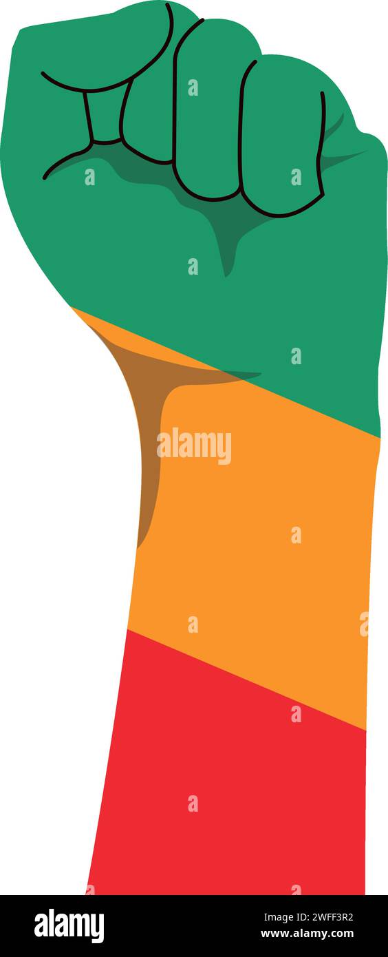 Painted raising hand protest gesture Vector Stock Vector Image & Art ...