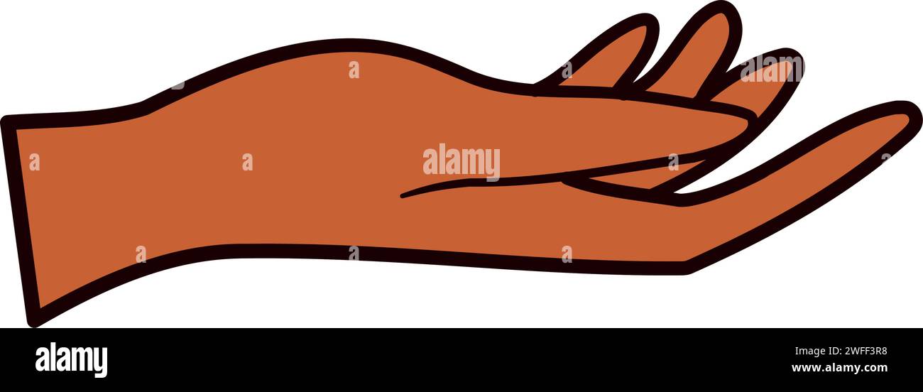 Isolated african American hand extended Vector Stock Vector Image & Art ...